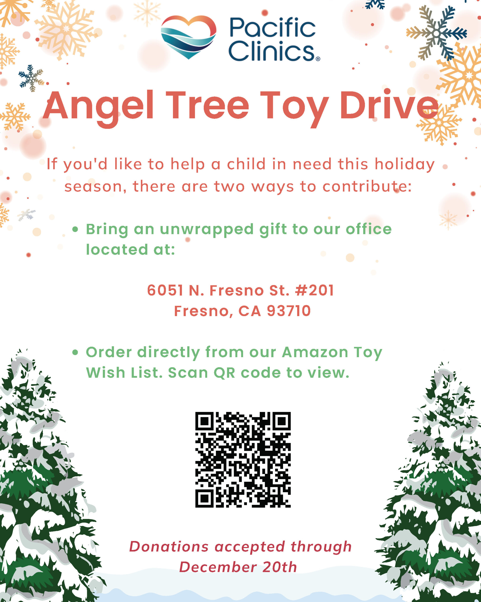 Support Gift Drives Across the State This Holiday Season - Pacific Clinics